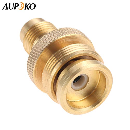 Aupoko 1LB Portable Propane Tank Cansiter Regulator Adapter Connection to 3/8" Male Flare (5/8"-18UNF) Thread, Camping Grill Stove Parts for Heaters, Burner, Cooker
