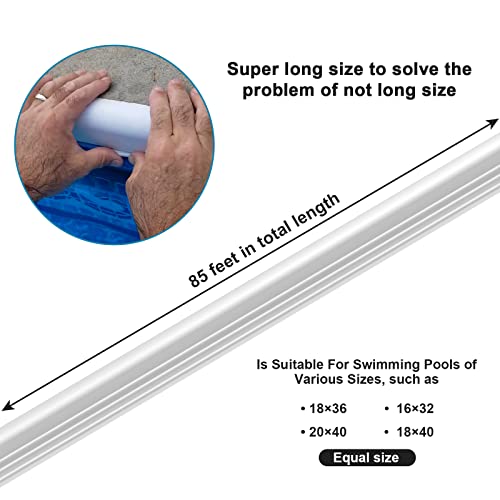 showingo 85' ft Roll Pool Liner Lock for Above-Ground & In-Ground Swimming Pool Beaded Liners