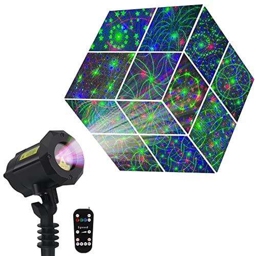 Dalanpa 12 Patterns Garden Laser Projector Lights Home Decorative Stage Lights…