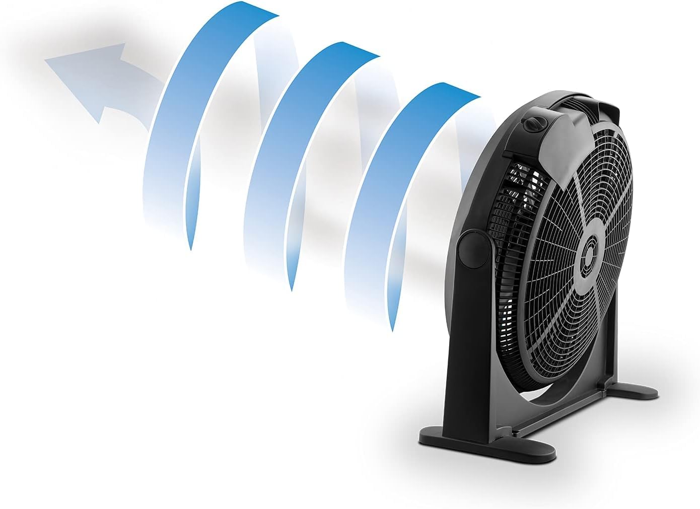 SOHLER 20 Inch High Velocity Powerful Air Circulator Fan, Ideal for Home, Bedroom, Wall Mount Option, White Noise Quiet Operation, 3 Speed Settings, Adjustable 180° Tilt, Black