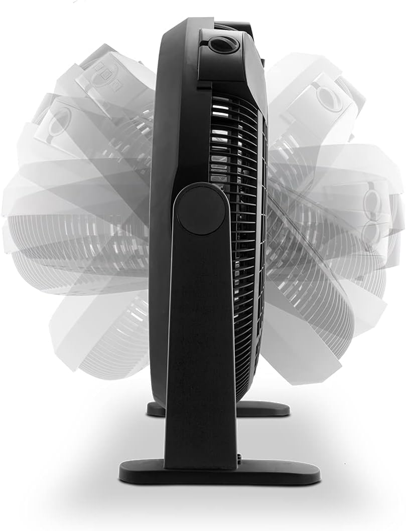 SOHLER 20 Inch High Velocity Powerful Air Circulator Fan, Ideal for Home, Bedroom, Wall Mount Option, White Noise Quiet Operation, 3 Speed Settings, Adjustable 180° Tilt, Black
