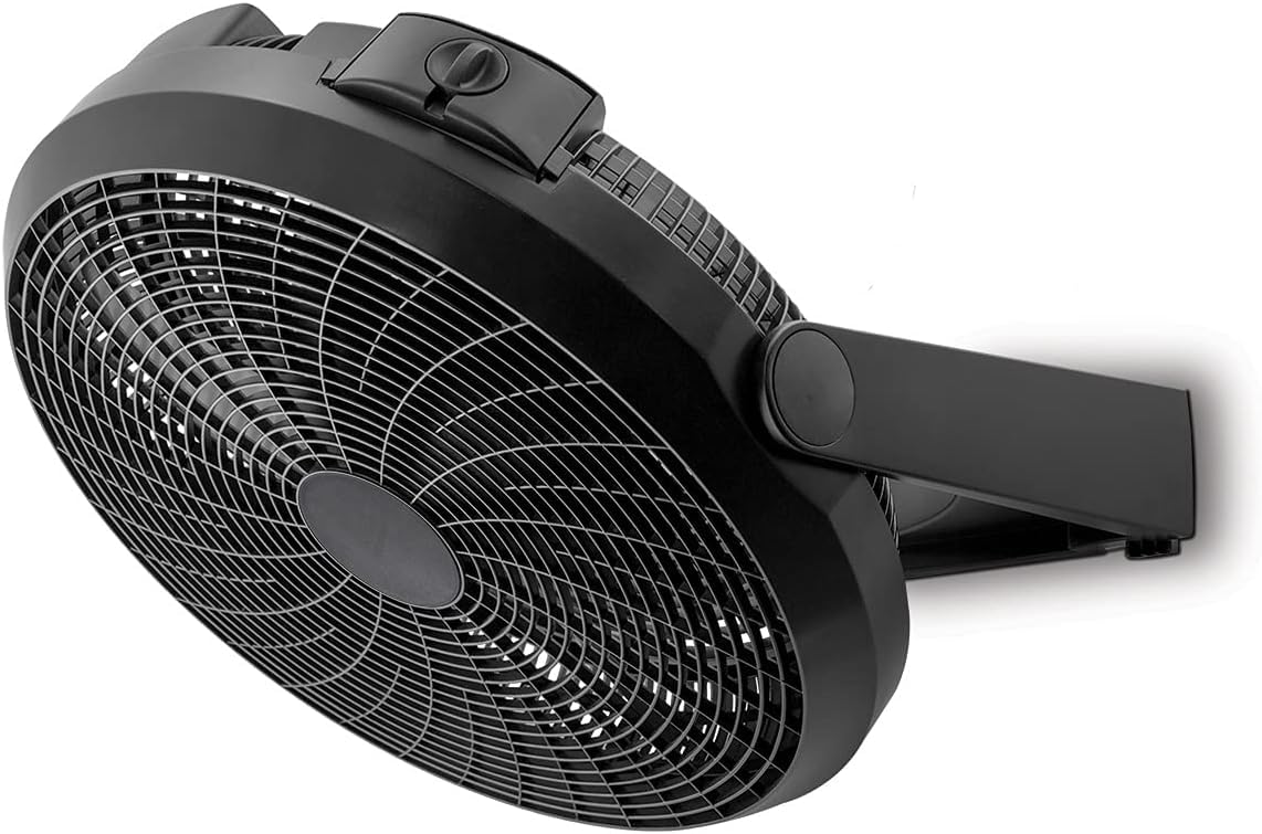 SOHLER 20 Inch High Velocity Powerful Air Circulator Fan, Ideal for Home, Bedroom, Wall Mount Option, White Noise Quiet Operation, 3 Speed Settings, Adjustable 180° Tilt, Black