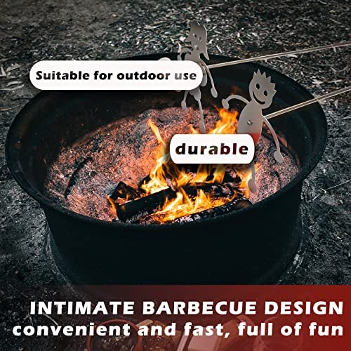 Retractable Funny Marshmallow Roasting Sticks 28.5 inch,Funny Stainless Steel Barbecue Forks,Hot Dog Bbq Sticks…