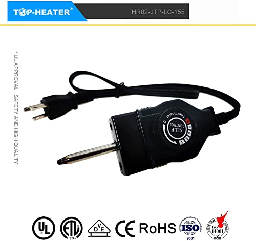 Adjustable Thermostat Probe Cord for Masterbuilt Smokers & Electric Griddles，Outdoor/Household Electric Smoker,Power Cord with Thermostat Control,HR Huare Technology 15A/125V