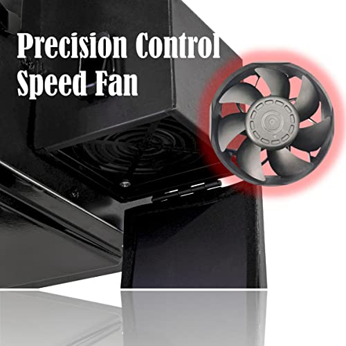 Precision Control Speed Fan Compatible with Char-griller Gravity Fed 980 Charcoal Grill 38-in W Black Barrel Charcoal Grill