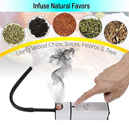 NIA Portable Smoke Infuser Hand-held Cold Smoking Gun Small Kitchen Smoker for Food including Any Meat, Cheese & Cocktails