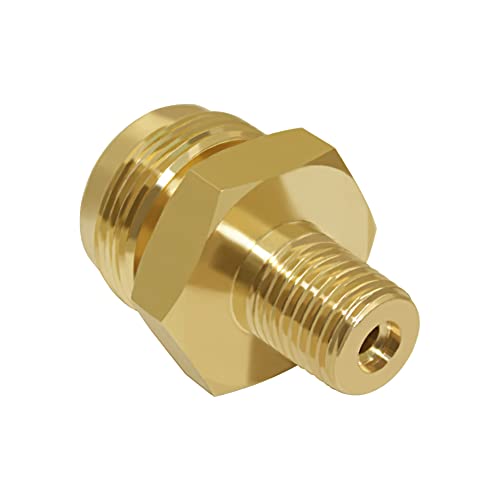 Hooshing Propane Gas Fitting 1/4" Male NPT x 1"-20 Male Throwaway Cylinder Thread for RV Camping Grill Lantern and Heater