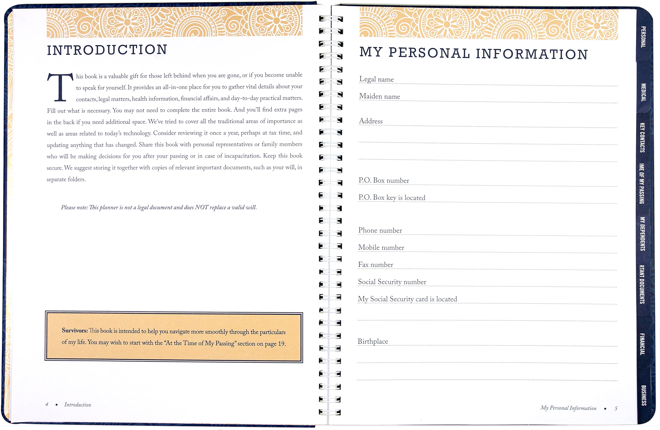 I'm Dead, Now What?: Important Information About My Belongings, Business Affairs, and Wishes