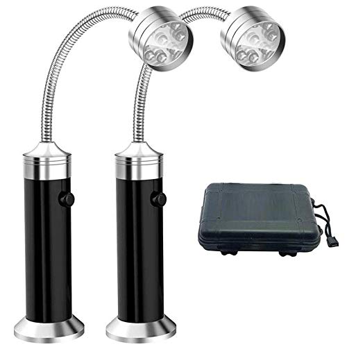 FBve Barbecue Grill Light, 2 Pack Magnetic Base Ultra-Bright LED Grill Lights, 360 Degree Flexible Gooseneck, Weather Resistant (2 Counts)