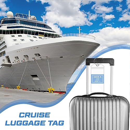 Teling 12 Pcs Cruise Accessories Kit includes 3 Cruise Lanyards with Detachable Clear Badge Holder 6 Cruise Luggage Tag Holder with Metal Loop 6 Waterproof Phone Pouch Carnival (Pink, Blue, Purple)