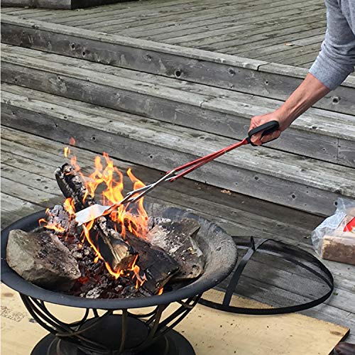 BBQCroc 3 in 1 Barbecue Tool 26-inch - Extra Light and Extra Long Tongs, Spatula and Grill Scraper (Red) β Longest BBQ Tool Ever!