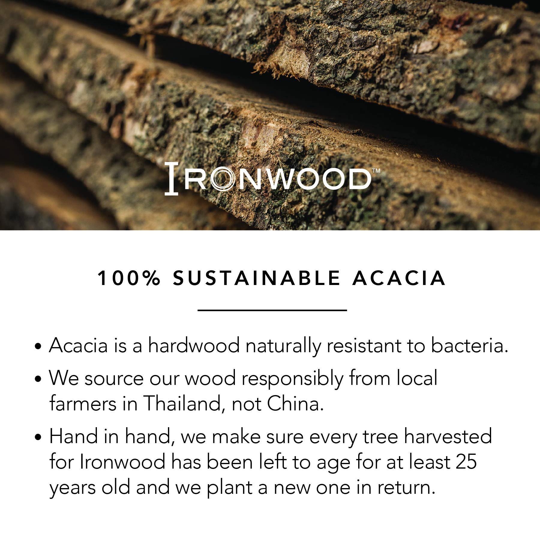 Ironwood Gourmet Carolina Chopping Board, Acacia Wood