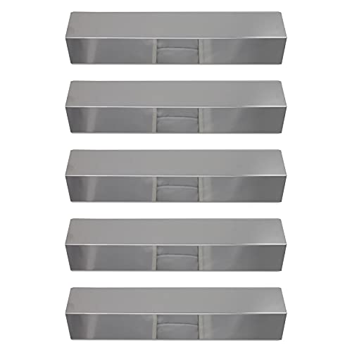 5-Pack BBQ Grill Heat Shield Plate Tent Replacement Parts for Grill King 810-9325-0 - Compatible Barbeque Stainless Steel Flame Tamer, Guard, Deflector, Flavorizer Bar, Vaporizer Bar, Burner Cover 15"