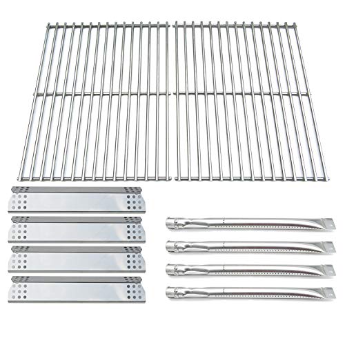 Direct store Parts Kit DG145 Replacement for Sunbeam, Nexgrill, Grill Master 720-0697 Gas Grill Parts Kit (Stainless Steel Burner + Stainless Steel Heat Plate + Solid Stainless Steel Cooking Grid)