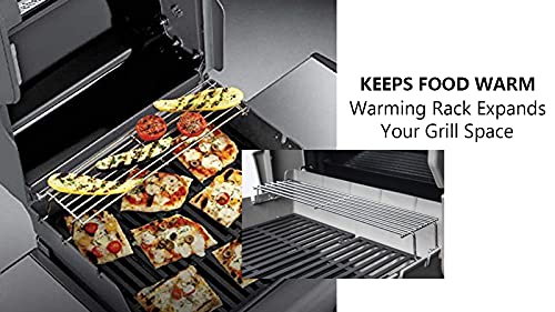Unidanho 69866 Stainless Steel Warming Rack for Weber Weber Spirit E210 S210 E220 S220 with Up Front Controls (2013 - Newer)