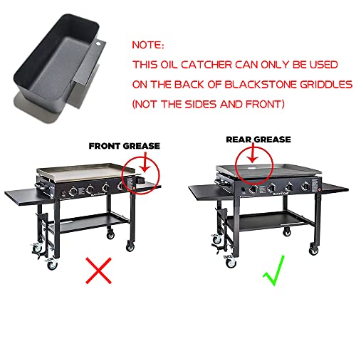 Grease Cup Drip Catcher Cup for Blackstone Griddles Accessories, Grill Collection Pan Drip Tray Replacement Part for Blackstone 28 inch 36 inch Professional Flat Top(1pan+12liners)