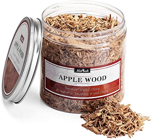 MITBAK Wood Chips for Smoking Gun (Set of 4 -Apple,Cherry, Pecan, Pear) 4 OZ Each Extra Fine Wood Smoking Chips for Handled Cocktail Smoker, Premium Smoker Wood Chips for Drinks, Food