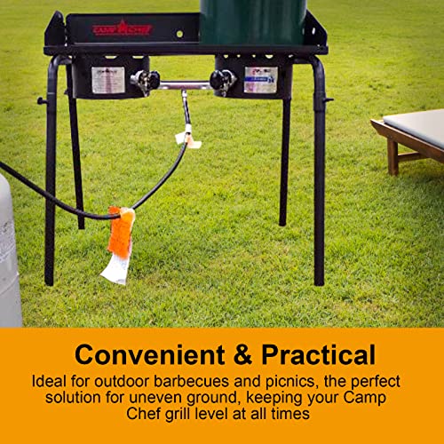 LS'BABQ Adjustable Leg Levelers-Accessories for Camp Chef Explorer Stoves,Expedition Grill,Set of 4
