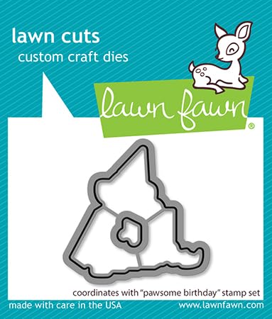 Lawn Fawn - Pawsome Birthday - Stamps and Dies - 2 Item Bundle