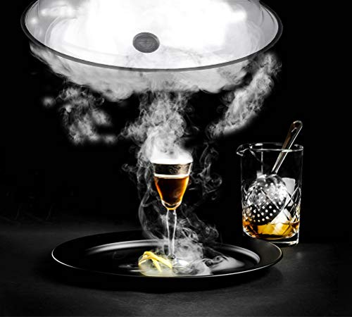 TMKEFFC Smoking Cloche Dome Cover 10 inch Lid for Smoke Infuser, Version 1, Specialized Accessory for Smoker Gun Smoking Infusion Plates, Bowls and Glasses, Transparent