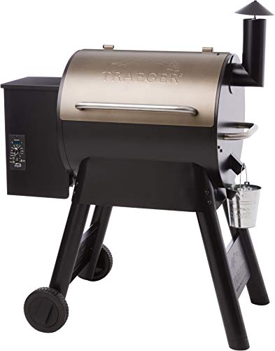 Traeger Grills Pro Series 22 Electric Wood Pellet Grill and Smoker, Bronze & Full-Length Grill Cover - Pro 575/ Pro 22