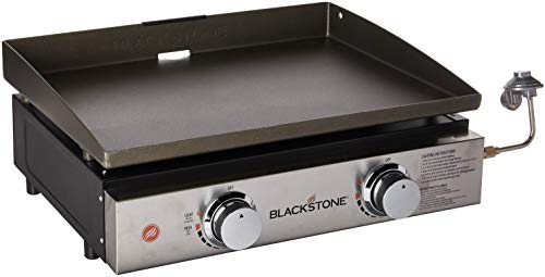 Blackstone 1666 22" Tabletop Griddle Outdoor Grill, 22 inch, Black & 1724 Cover, Black