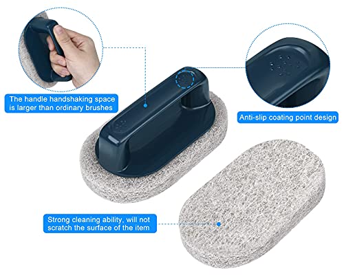 Griddle Cleaning Kit for Blackstone, Flat Top Grill Scrubber, Scouring Pads Brush with Handle, Griddle Grill Cleaning Accessories Tools