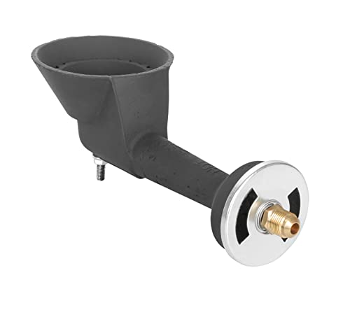 Concord Cast Iron High Pressure Retro Burner Head with Brass Orifice and Bottom Mounting Screw (Burner Head with Regulator Hose)