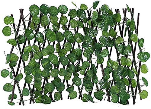 HACSYP Expandable Faux Privacy Fence Faux Trellis Fence Expandable ​| Artificial Garden Fence Telescopic Wooden Rattan Tree Climbing Frame Garden Plant Privacy Protection Fence (Color : Type a)