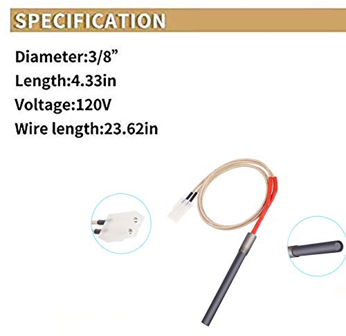 cicee Replacement Hot Rod Igniter for Pit Boss Pellet Grill and Smoker,Fit for Camp Chef Wood Pellet Grill,for Traeger Wood Pellet Grill, for Pit Boss 700 700FB 70112 820 820D 820Pro