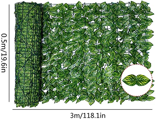 expandable faux privacy fence Artificial Ivy Leaf Screening Roll Plastic Privacy Screen Garden Fence | UV Fade Protected Green Plastic Leaf Fence Panels For Backdrop Garden Backyard Weddin Decorations