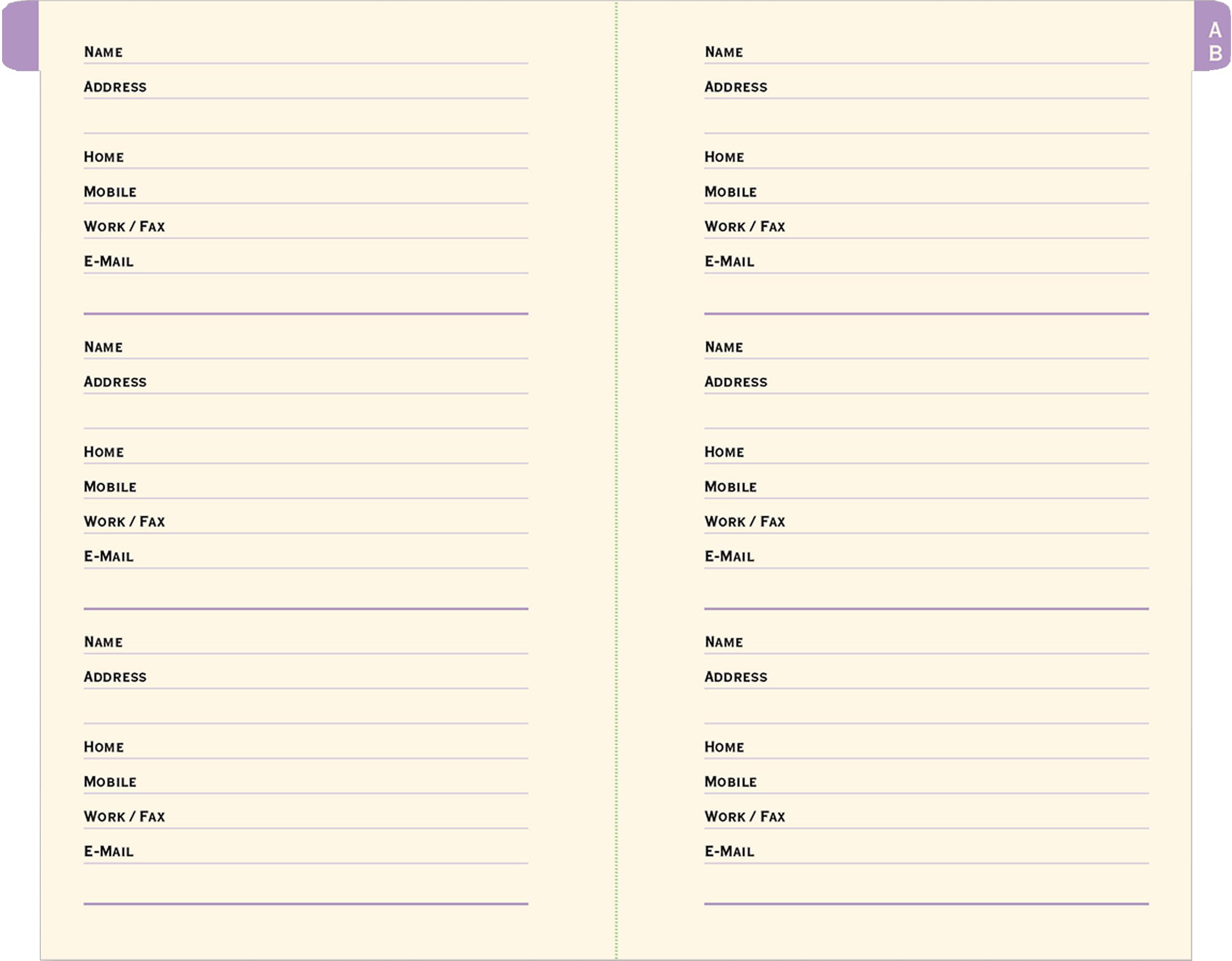 Fuchsia Blooms Address Book