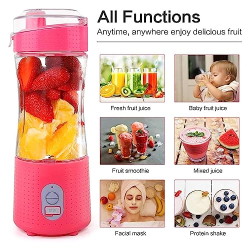 MODADA Portable Juicer USB Electric Blender Blender Fruit Smoothie Blender Cup Personal Food Processor Manufacturer Juice Extractor Mini blender for making shakes and smoothies for travel, kitchen, ca