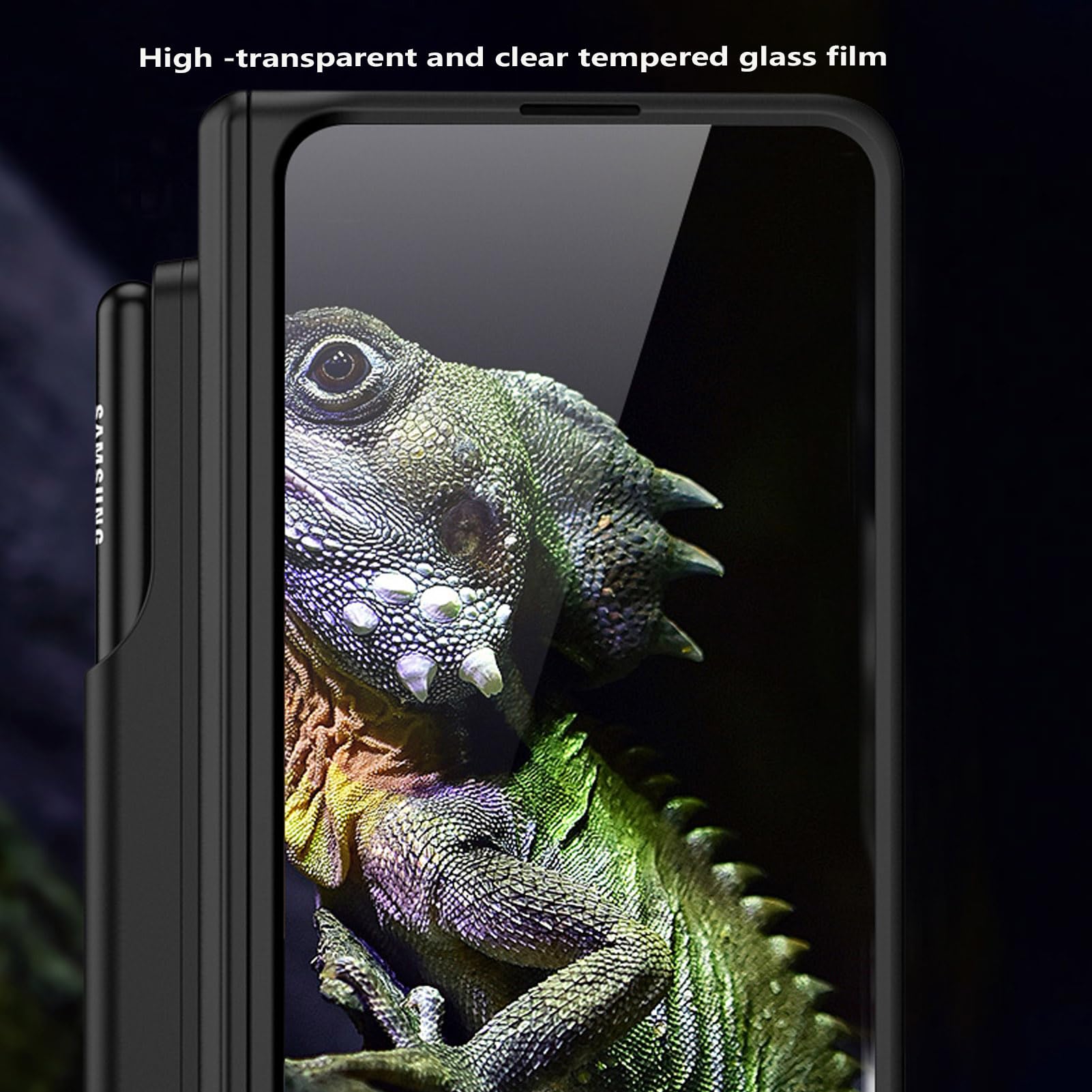BRAND SET Galaxy Z Fold 5 Case, All Inclusive Shockproof and Anti-Drop Galaxy Fold 5 Case with S Pen Holder, Protective Phone Case with Screen Protector Suitable for Samsung Galaxy Z Fold 5(Gray)