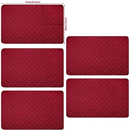 TVPFM 5 Pcs Armrest Covers,Couch Arm Covers Recliner Covers with Storage Pockets Armrest Protector Headrest Cover Armchair Slipcover for Recliner, Chair, Loveseat Sofa-N-3 Seater(5pcs)