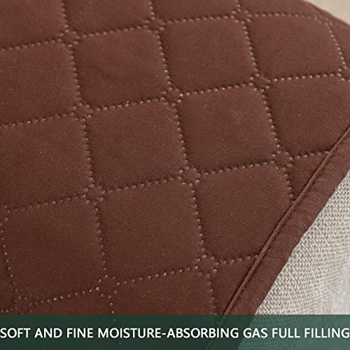 TVPFM Sofa Armrest Covers for Chairs,1 Pair Sofa Arm Covers Furniture Protector Slipcover with Pockets Washable Armchair Couch Armrest Chair Covers for Recliner-AV