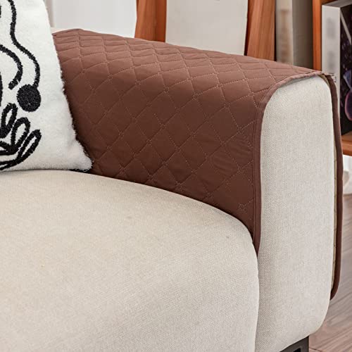 TVPFM Sofa Armrest Covers for Chairs,1 Pair Sofa Arm Covers Furniture Protector Slipcover with Pockets Washable Armchair Couch Armrest Chair Covers for Recliner-AV