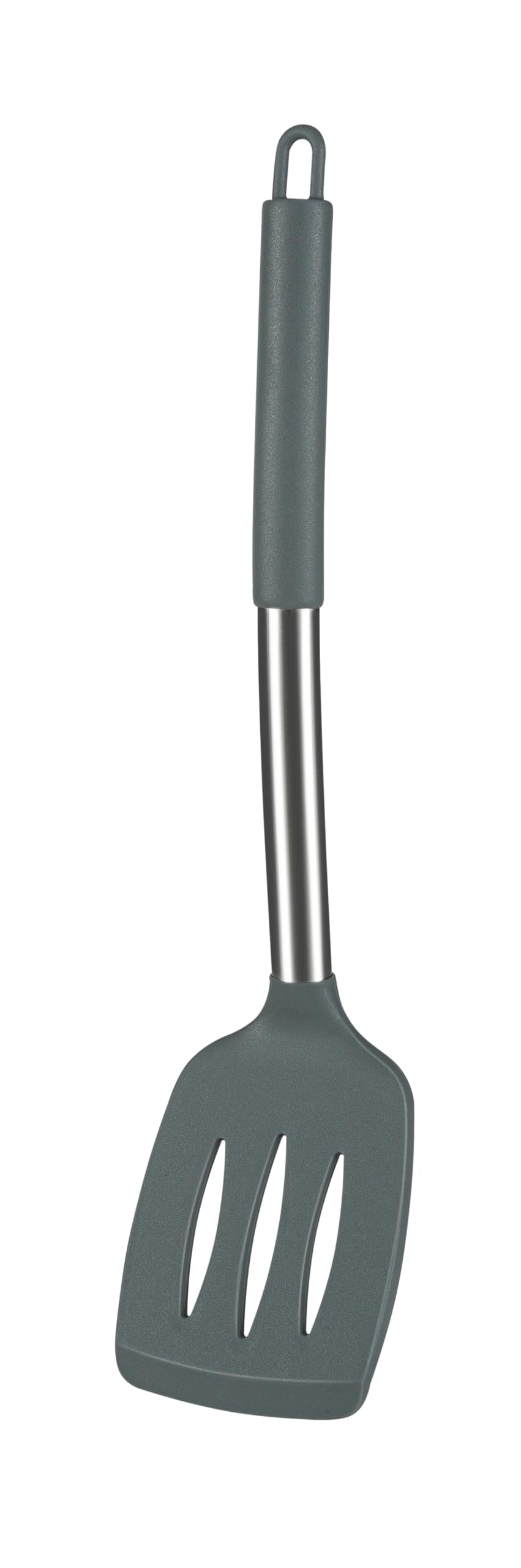 3 Pack Silicone Spatulas, Solid & Slotted Turner Spatula Set for Nonstick Cookware, High Heat Resistant BPA Free Rubber Kitchen Cooking Utensils, Idea for cooking Fish, eggs, steak, Baking - Gray
