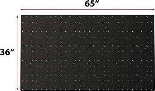 Calvana 65”x36” Multipurpose Fire-Resistant Mat - Large Composite Vinyl Grill Splatter Mat, Gym Equipment Mat, or Garage Floor Oil Mat - Protect all Surfaces from Grease and Oil - Very Easy to Clean