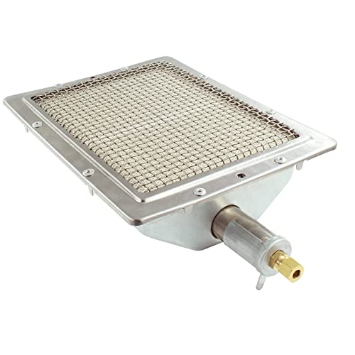 MENSI BBQ Grill Stove Heater Burner Replacement Parts 8.66"x 6.69" (220x170mm) Infrared Heating Flame Ceramic Burner Head