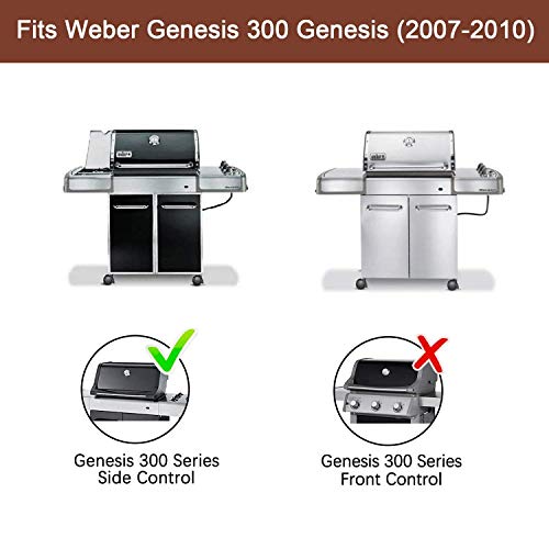 QuliMetal 67722 Grill Burner with 7540 24.5 Inch Flavor Bars for Weber Genesis 300 (Side Burner), Genesis E310 E320 EP310 EP320 S310 S320 (2007)