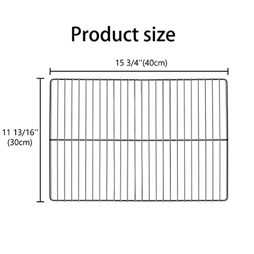 LANEJOY BBQ Grill Grates Replacement, Stainless Steel Barbecue Wire Mesh, Multifunction Cooking Grate for Outdoor Grill 2 Pack (15 3/4''*11 13/16'')