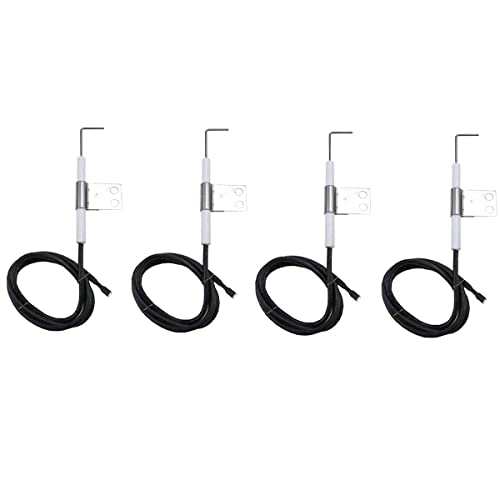 Utheer Grill Replacement Parts for Home Depot Nexgrill 4 Burner 720-0830H, Included 4 Grill Burner Tube, 4 Heat Plates, 4 Ignitors, 1 Universal Spark Generator Tact Electronic Switch Igniter