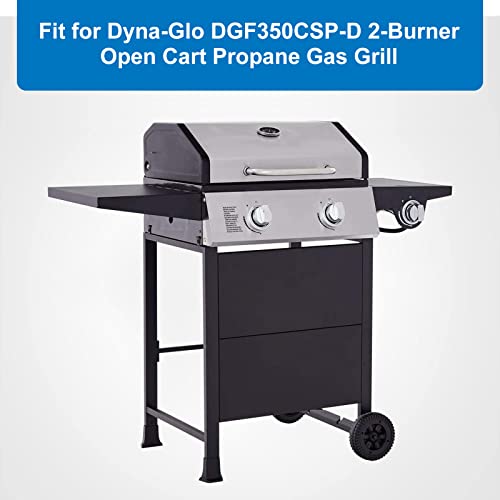 Uniflasy Grill Replacement Parts Kit for Dyna-Glo DGF350CSP DGF350CSP-D 2-Burner Open Cart Propane Gas Grill Stainless Steel Heat Plate Shield and Grill Burner