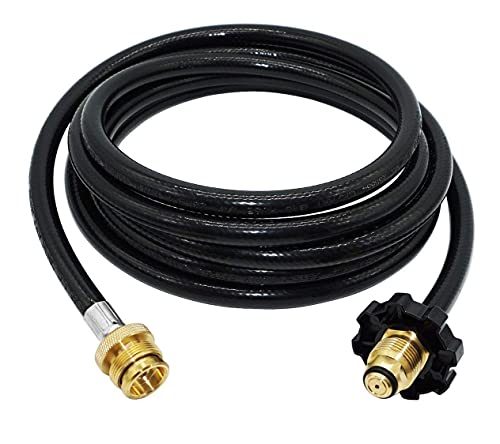 DOZYANT 12FT Propane Hose Extension, Propane Hose Adapter 1lb to 20lb, Propane Converter Hose for Propane Heater, Tabletop Grill and More 1LB Portable Appliance