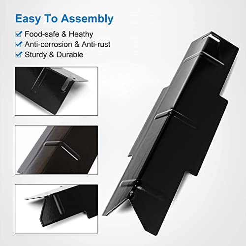 Uniflasy Grill Replacement Parts Kit for Dyna-Glo DGF350CSP DGF350CSP-D 2-Burner Open Cart Propane Gas Grill Stainless Steel Heat Plate Shield and Grill Burner