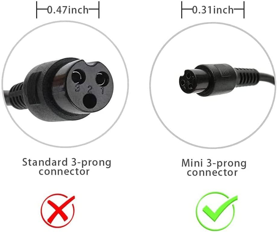 29.4V 1.5A/ 1A/ 0.6A 3-Prong Charger for Hover-1 Swagtron Jetson 24V/ 25.2V/ 25.9V Models (Note: 7S Battery ONLY!) Lithium Battery (NOT for 36V/42V!!) Power Charger