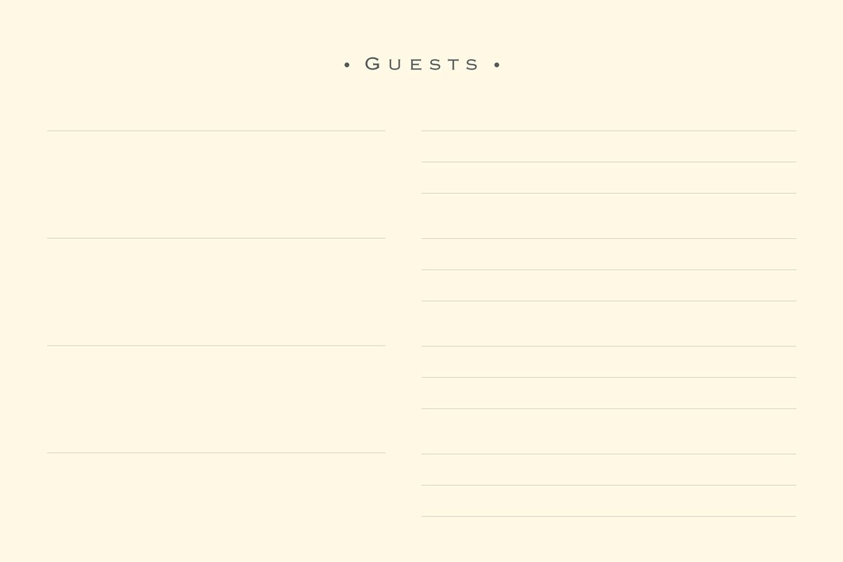 Classic Black Guest Book