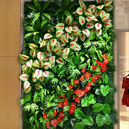 HOTRA Simulation Landscape Decorative Turf Lawn 100x200cm Ivy Artificial Hanging Vine Plants Wall Panels for Wedding Stage Party Birthday Garden (Color : E05)
