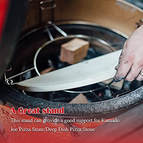 KJ-XR Rack for Kamado Joe Classic Grill Accessory, Kamado Joe Flexible Cooking System Accessory, X Accessory Ring Can Accommodate Kamado Joe Pizza Stone and Other Kamado Joe Accessories